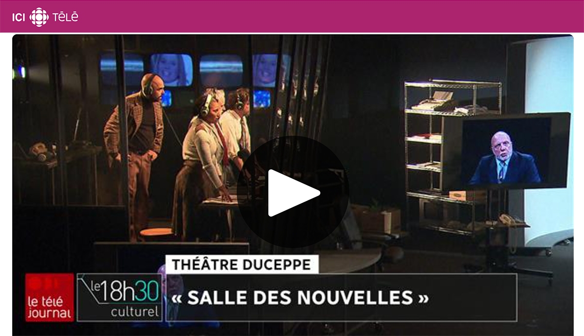Reportage sur Salle de nouvelles au Téléjournal de Radio-Canada