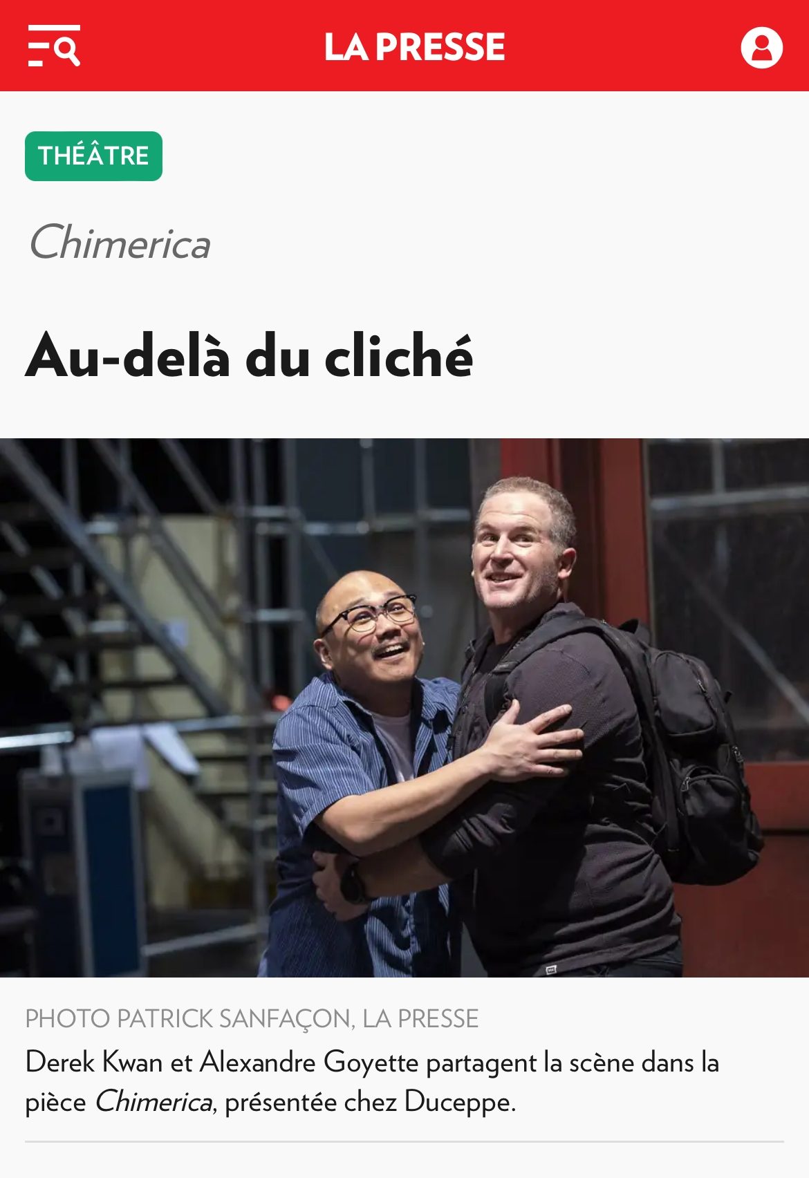 Au-delà du cliché: reportage de La Presse sur Chimerica